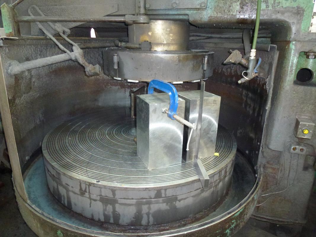 Setting up for wash grinding all 6 sides