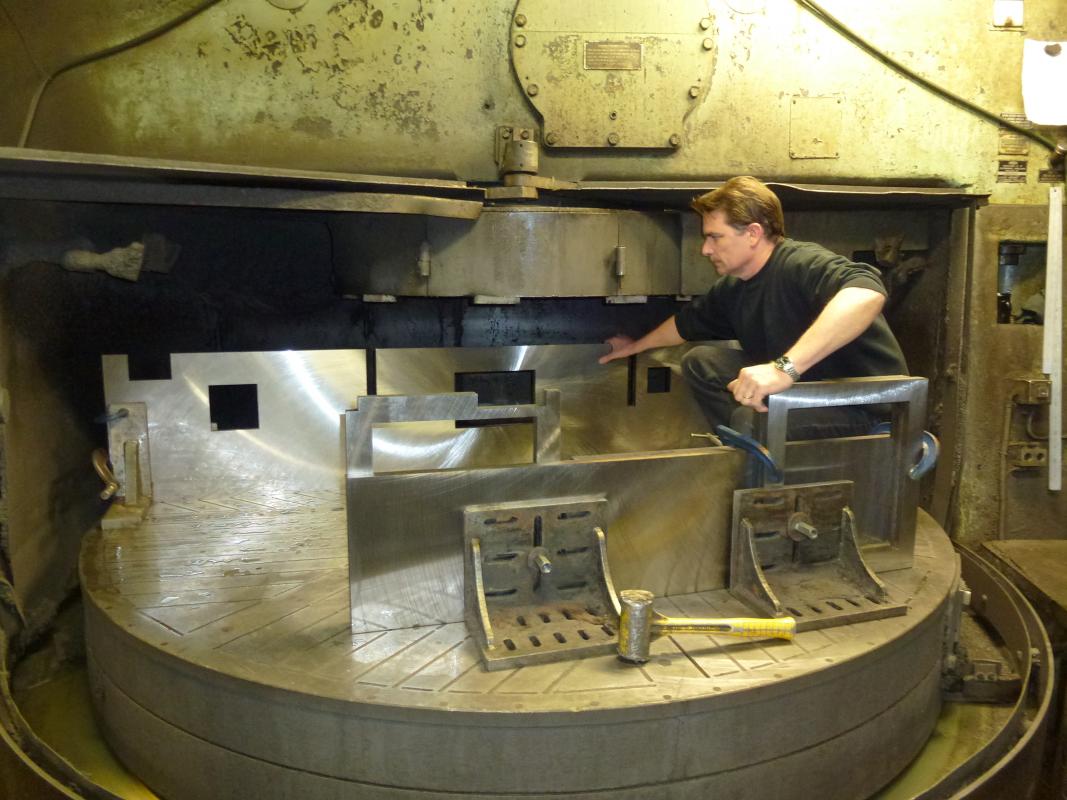 Using Mike to help show the scale(size) of this 8ft wash grinder